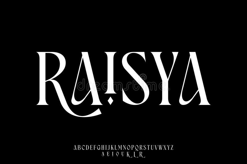 Elegant Beautiful Serif Alphabet Display Font Vector Glamor Style Stock ...
