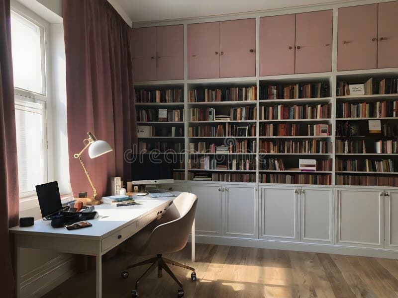 Aesthetic study room stock illustration. Illustration of creative ...