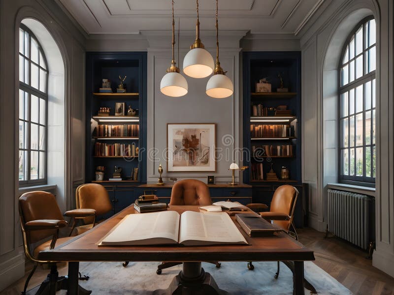 Aesthetic study room stock illustration. Illustration of blur - 373135126