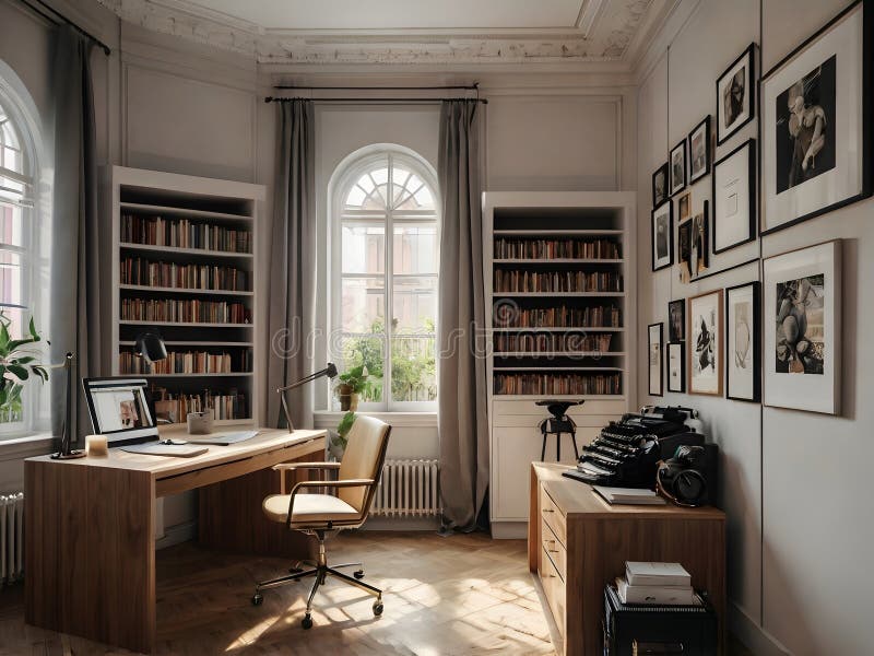 Aesthetic study room stock illustration. Illustration of business ...