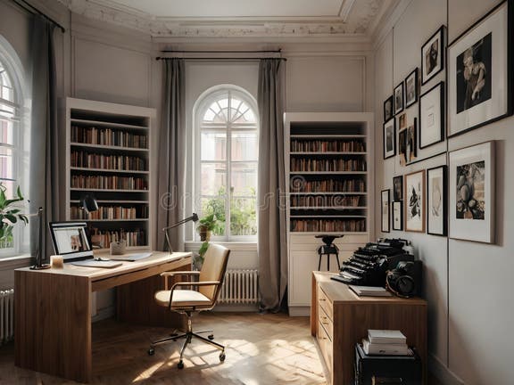 Aesthetic study room stock illustration. Illustration of business ...