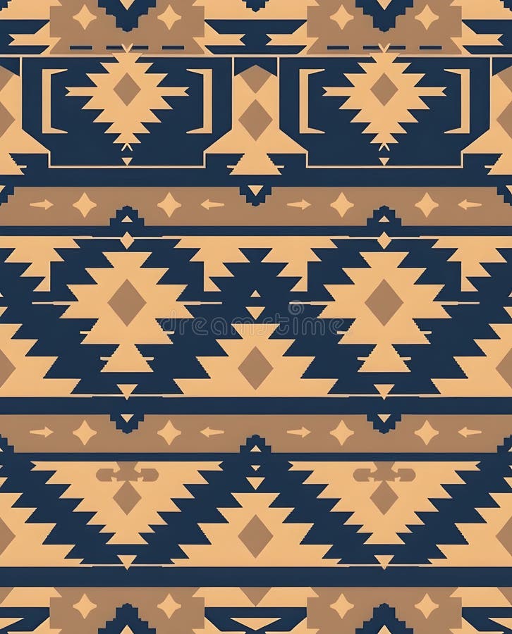 Elegant Bedouin Sadu in Moonlight Silver and Midnight Blue Pattern ...