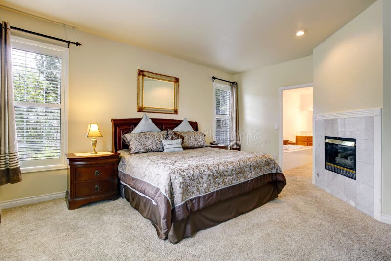 Lovely Bedroom stock image. Image of bright, bedding, bedroom - 8709377