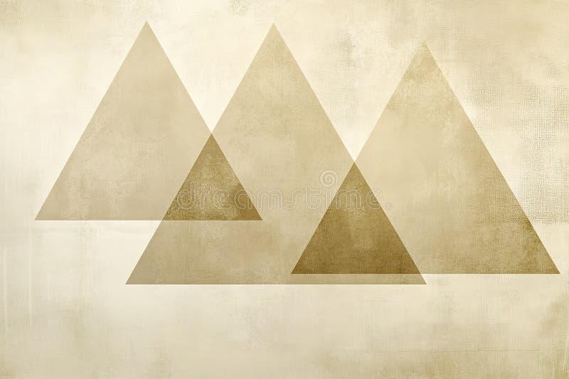 Abstract Beige Triangle Background: Minimalist Geometric Design ...