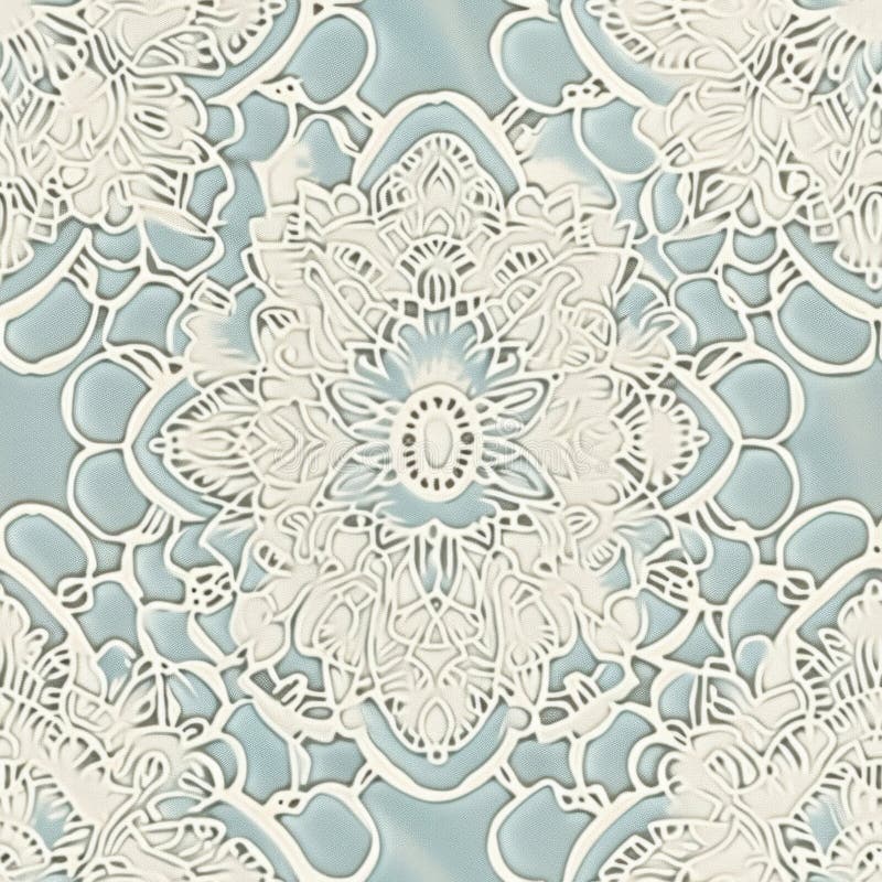 Elegant Beige and Blue Mandala Pattern for Calming Backgrounds Stock ...