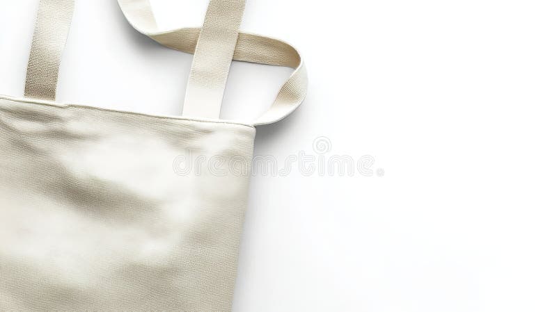 An Elegant Beige Canvas Tote with a Gentle Texture and Strong Handles ...