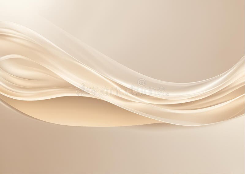 Elegant Beige and Cream Abstract Waves Flowing Fabric Texture ...