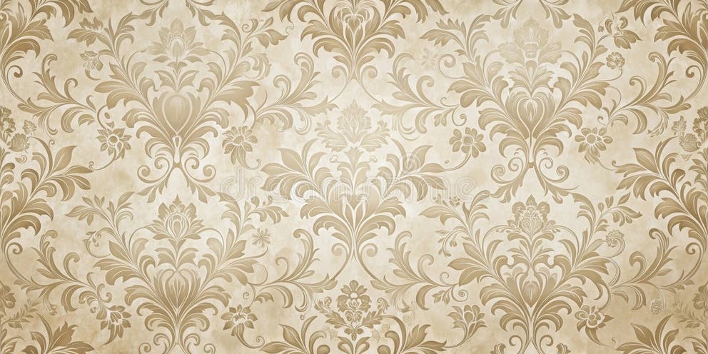 Elegant Beige Damask Floral Pattern Background Texture for Design ...