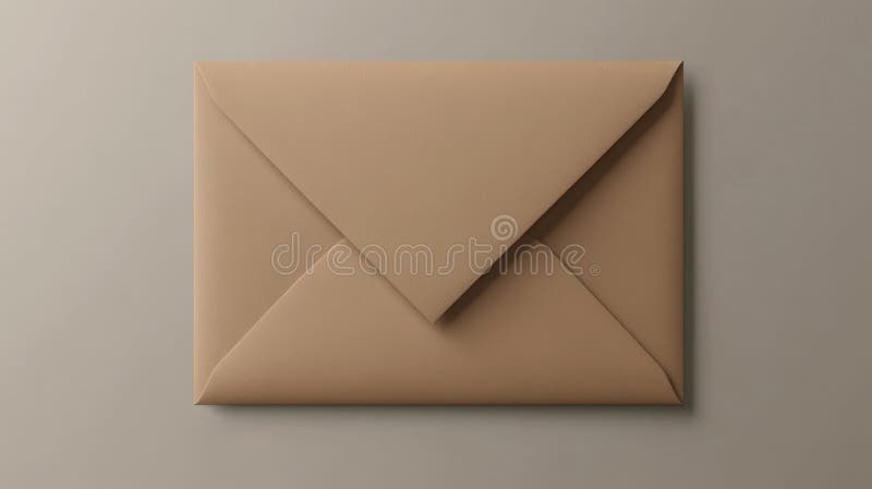 Elegant Beige Envelope on Neutral Background for Sleek Design ...