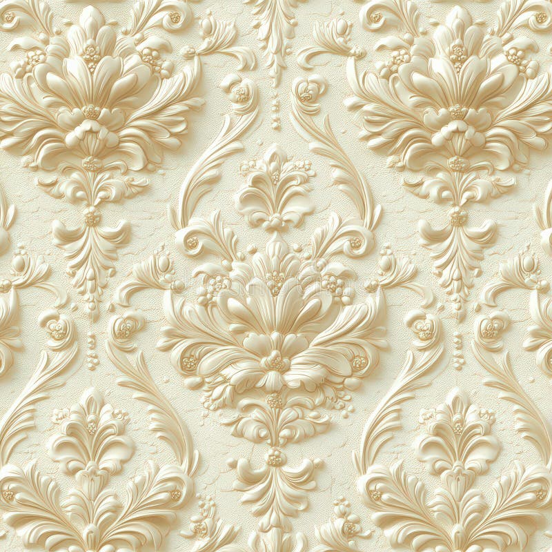 Elegant Beige Floral Pattern with Detailed Textures for Backgrounds ...
