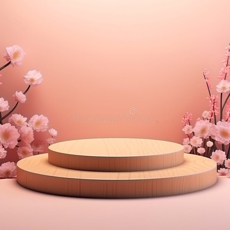 The Elegant Beige Podium Display with Minimalist Presentation Platform ...