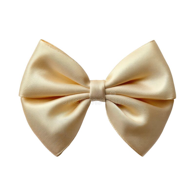 Elegant Beige Satin Bow with Smooth Texture, Perfect for Gift Wrapping ...