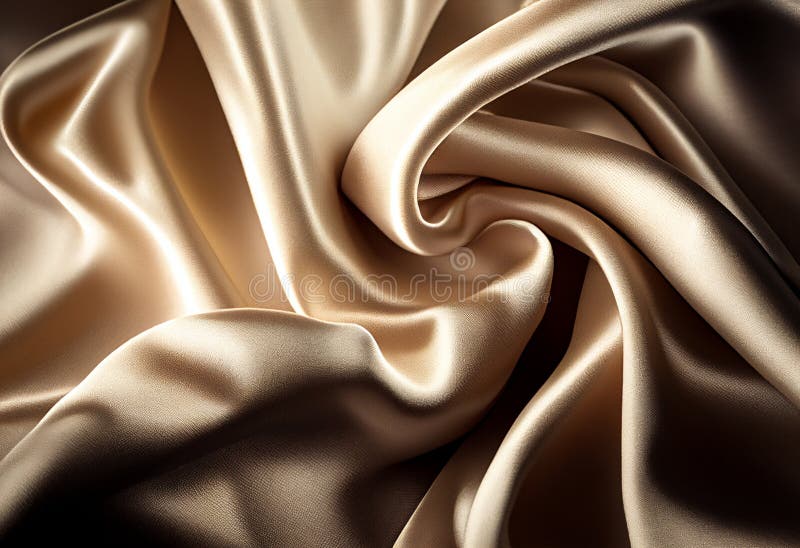 Elegant Beige Silk Drapery: a Luxurious Textile Close-Up Stock ...
