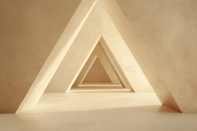 Abstract Beige Triangle Background: Geometric Minimalist Texture for ...