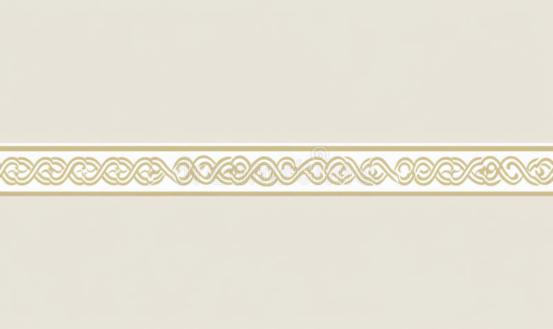 Elegant Beige and White Ornamental Border Design Classic Pattern ...