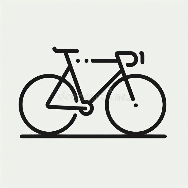 Elegant Bike Silhouette in Minimal Form Stock Illustration ...