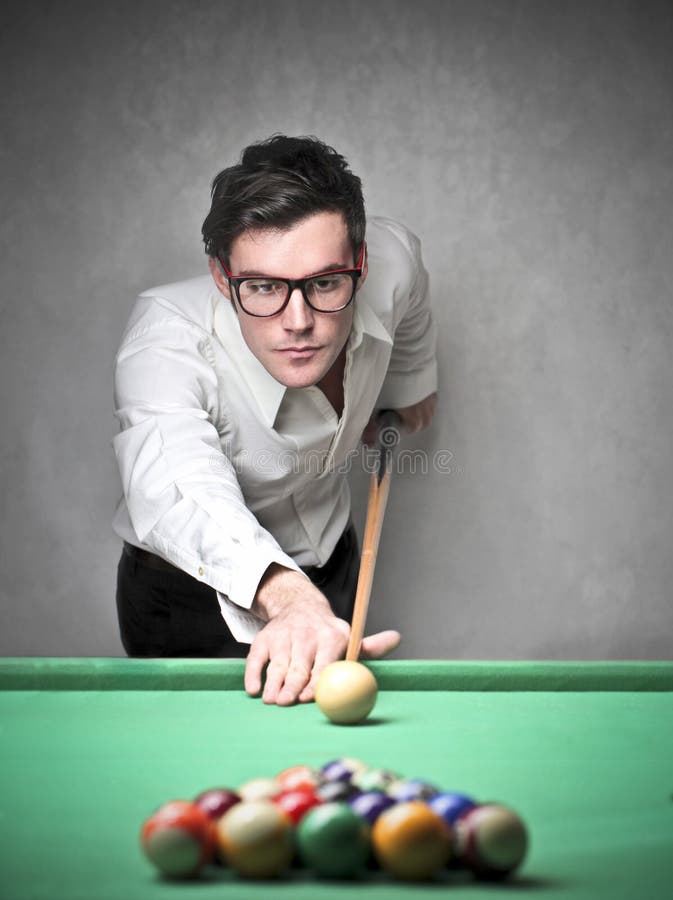 Elegant Billiards Player stock image. Image of success - 28781451