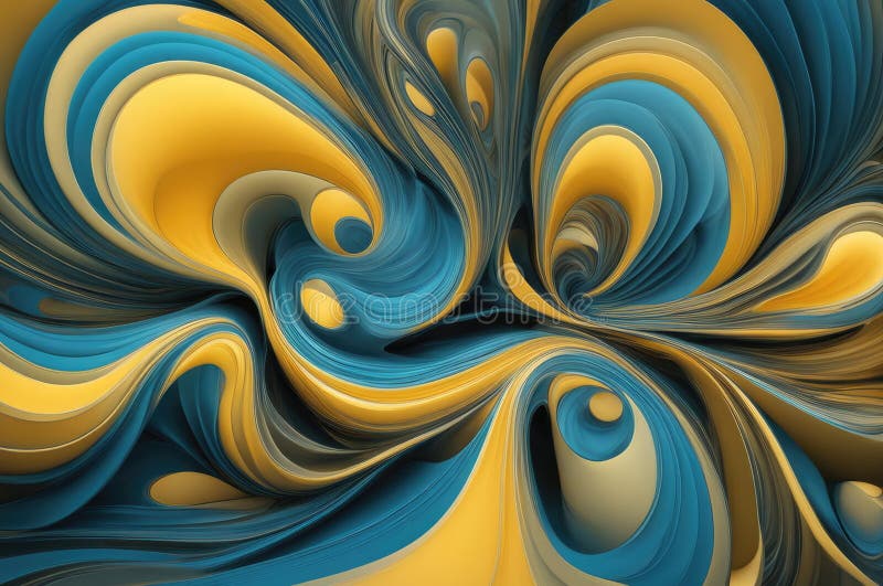Elegant Biomorphic Abstract with Swirling Marble Effect Stock Photo ...