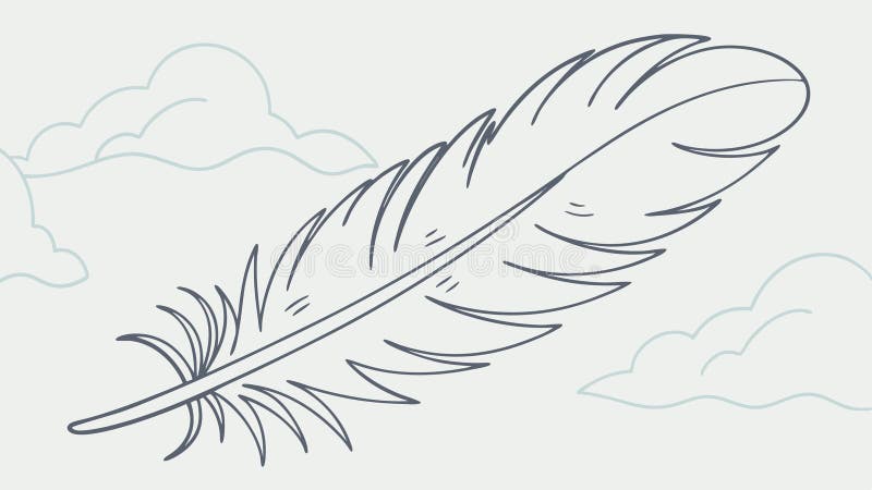 Elegant Bird Feather Vector, Delicate Plume Design Element, Vector ...