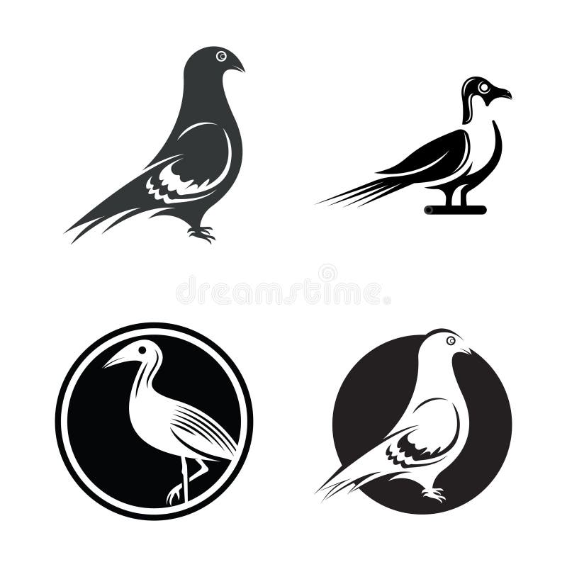 Elegant Bird Logo Icon Design and Symbol Stock Vector - Illustration of ...