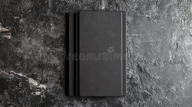 Elegant Black Branding Template with Textured Panels and Copyspace ...