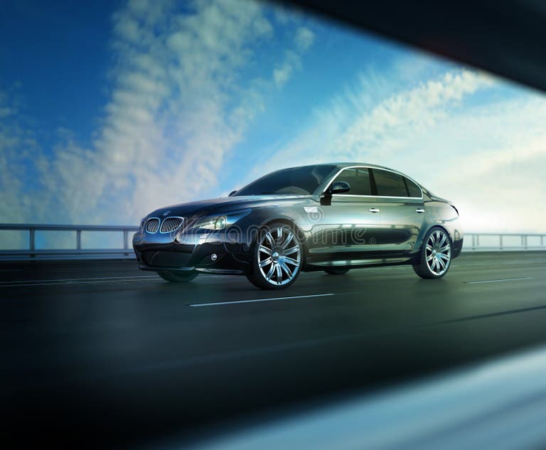 Elegant Black Car stock illustration. Illustration of reflection - 20603933