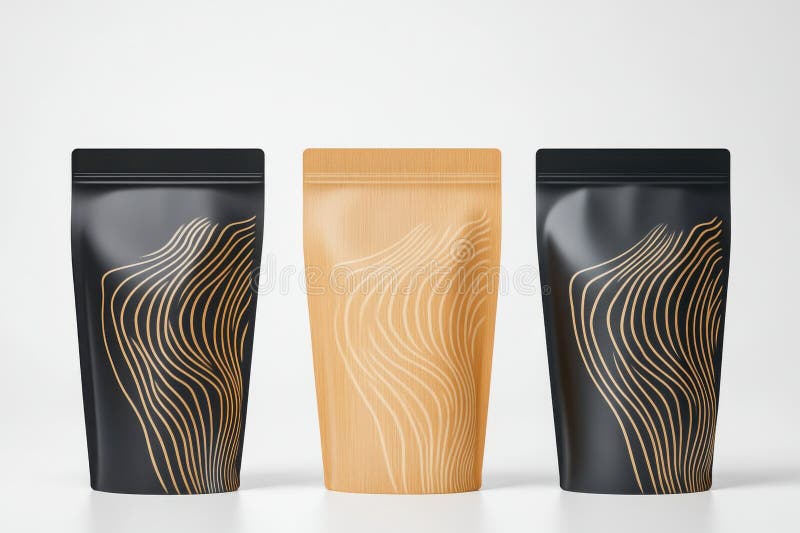 Elegant Black and Caramel Packaging Designed for Premium Coffee ...