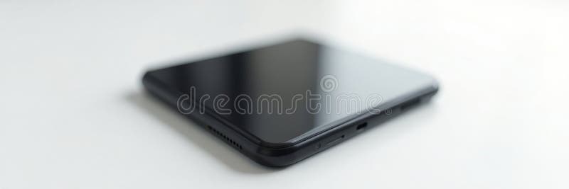 Elegant Black Cellphone, Pristine White Backdrop , Technology ...