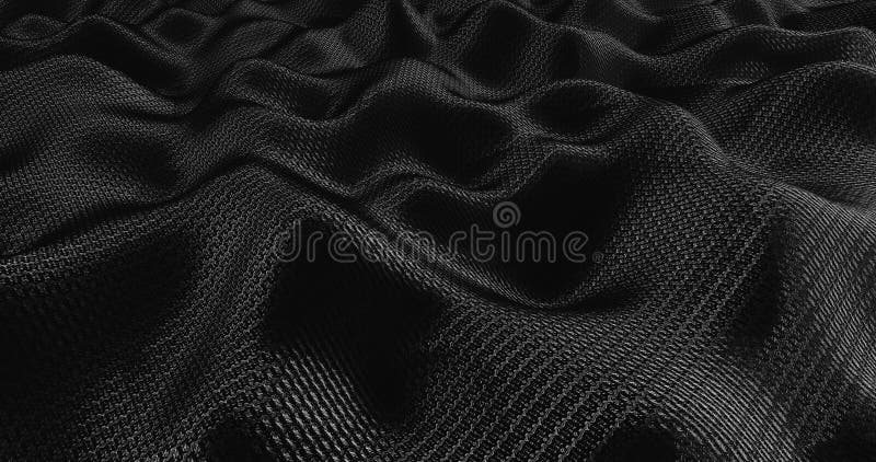Elegant Black Cloth Background. 3d Rendering Stock Illustration ...