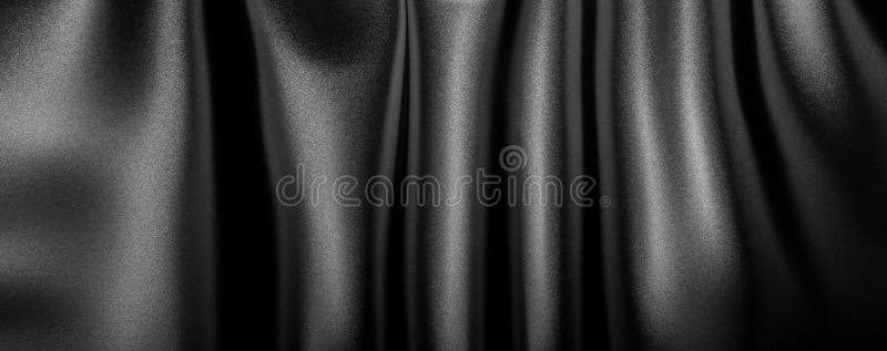 Elegant Black Curtain Background, Luxurious Soft Drapery, Subtle Light ...