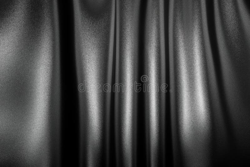 Elegant Black Curtain Background, Luxurious Soft Drapery, Subtle Light ...