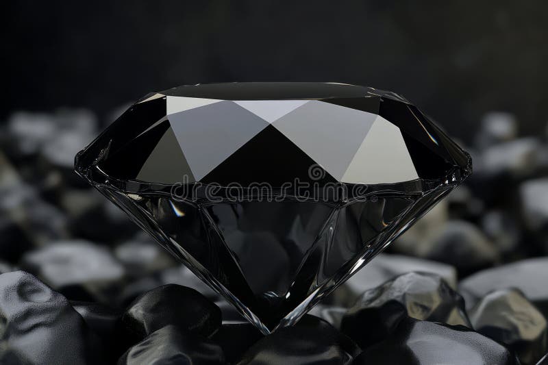 Elegant Black Diamond Texture Deep Faceted Surfaces Catching Subtle ...