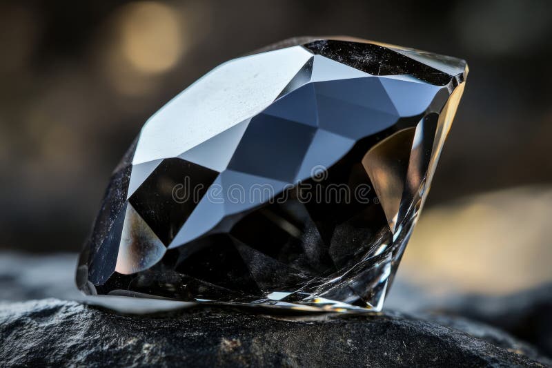 Elegant Black Diamond Texture, with Deep Faceted Surfaces Catching ...