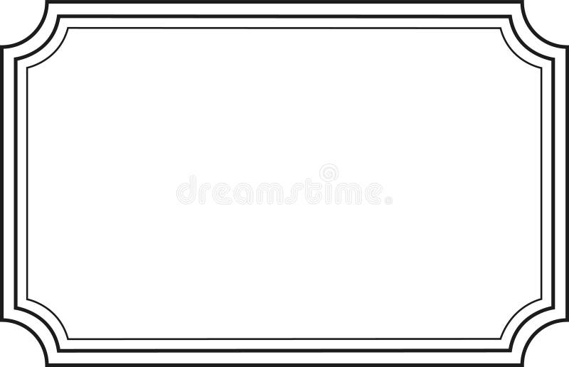 Elegant Black Frame with Rounded Corners Creating a Classic Border on a ...