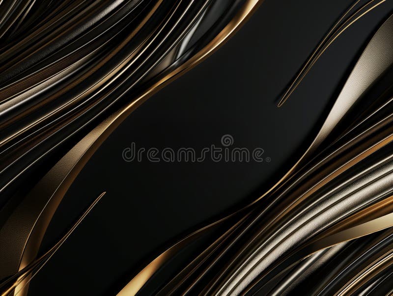 Elegant Black and Gold Abstract Design Stock Photo - Image of ...