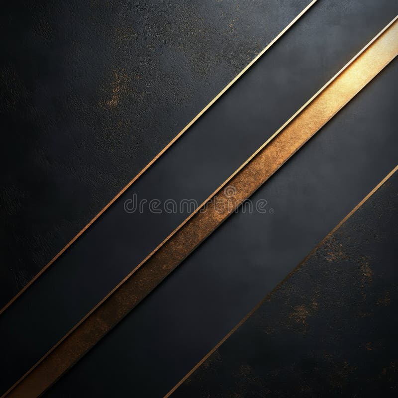 Elegant Black and Gold Wall Paneling Design Showcasing a Modern ...