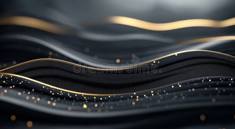 Elegant Black and Gold Wavy Design Texture with Smooth Curves Stock ...