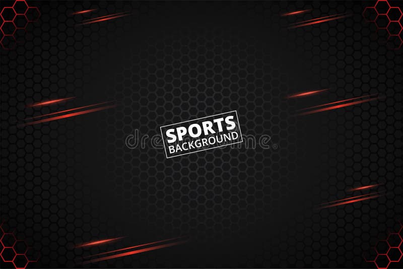 Elegant Black Gradient Sport Background with Shiny Red Shape Vector ...