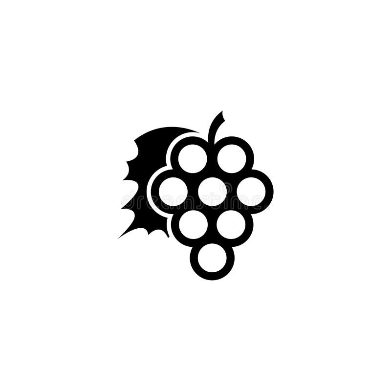 Elegant Black Grape Bunch Icon for Diverse Design Needs Stock Vector ...