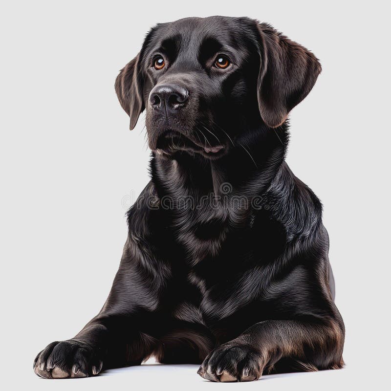 Elegant Black Labrador Retriever in a Studio Setting, Captivating Pose ...
