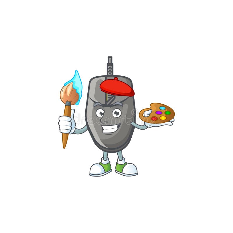 Mouse Painter stock vector. Illustration of mammal, adorable - 22931409