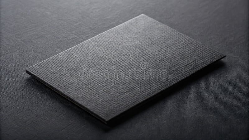 Elegant Black Rectangular Card Mockup on Dark Surface. Generative AI ...