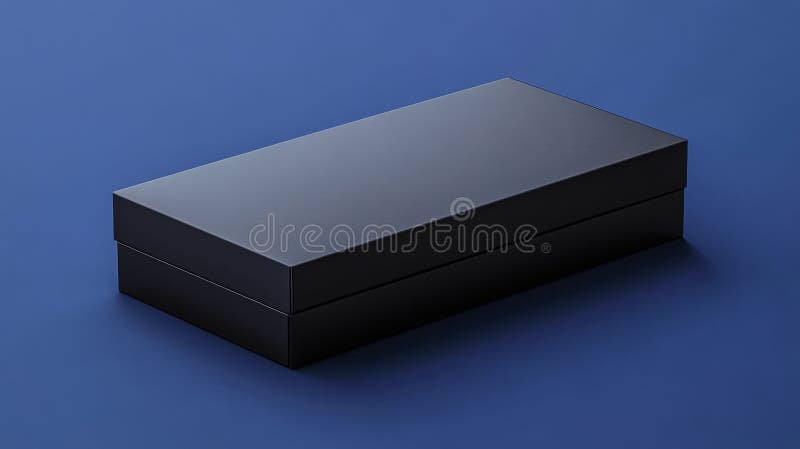 Elegant Black Rectangular Packaging Box Mockup with Matte Finish ...