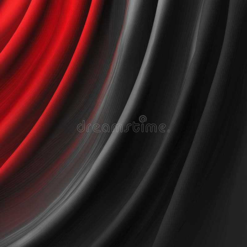 Dynamic Curves of Black and Red Textile Waves Stock Photo - Image of ...