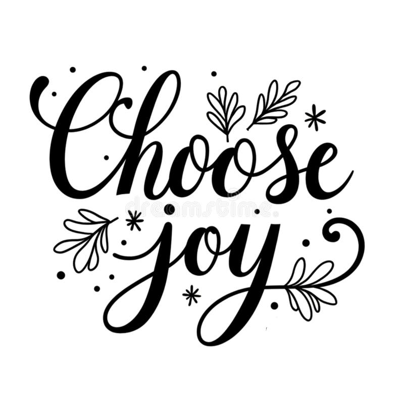 Elegant Black Script Spells Out "Choose Joy Stock Photo - Illustration ...