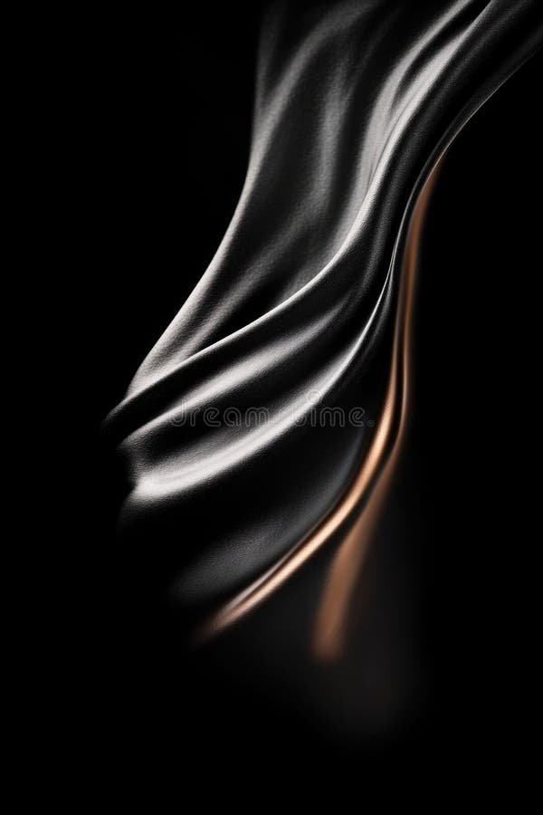 Elegant Black Silk Fabric Subtle Texture Soft Waves Stock Photos - Free ...