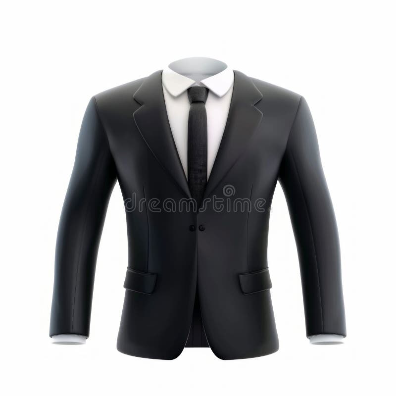 Elegant Black Suit with Tie Icon. Generative Ai Stock Illustration ...