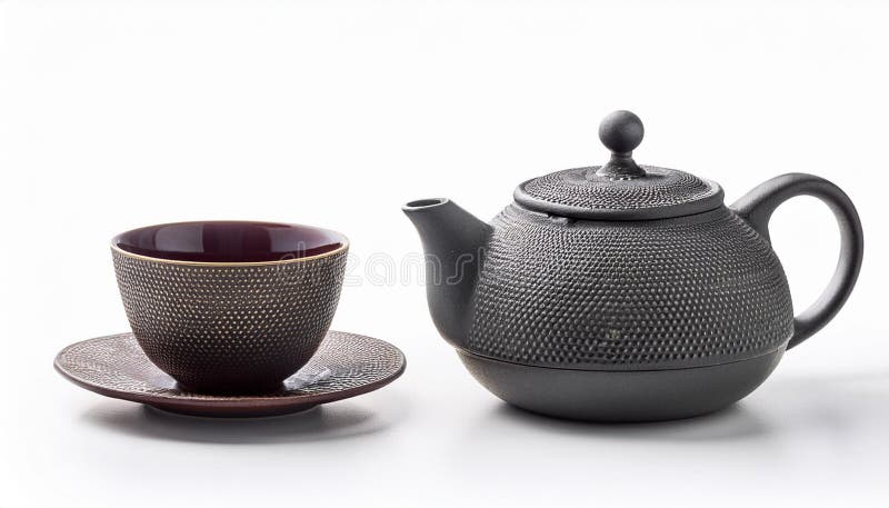 Elegant Black Tea Set stock illustration. Illustration of refined ...