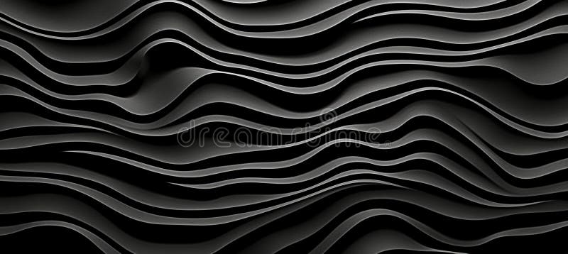 Elegant Black Wavy Background Pattern with Flowing Lines for a Visually ...