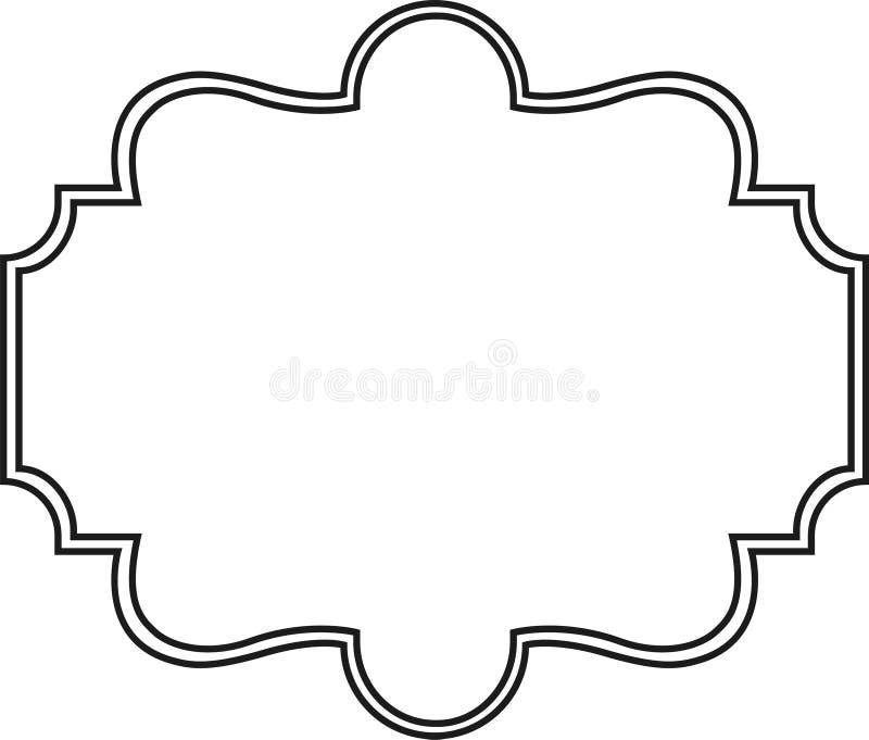 Elegant Black Wavy Frame with Double Outline Creating a Sophisticated ...